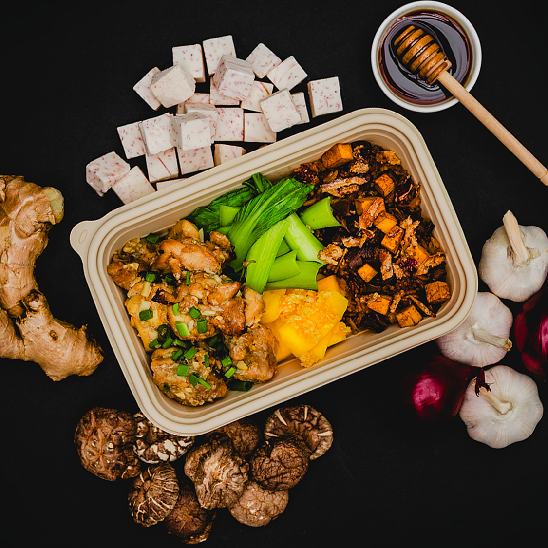 Honey Soy Chicken Yam Rice